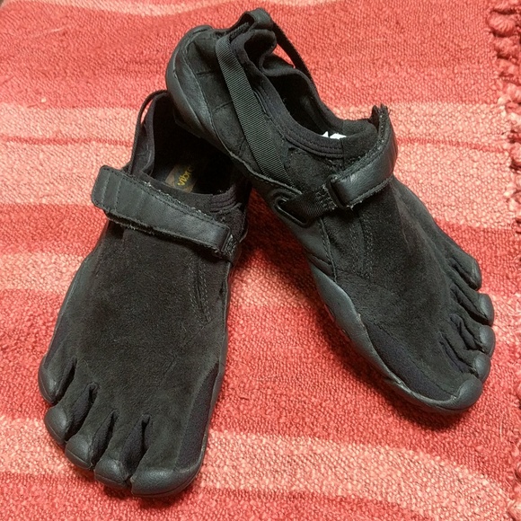 Vibram | Shoes | Vibram Kso Trek Black Kangaroo Leather Suede Hiking ...